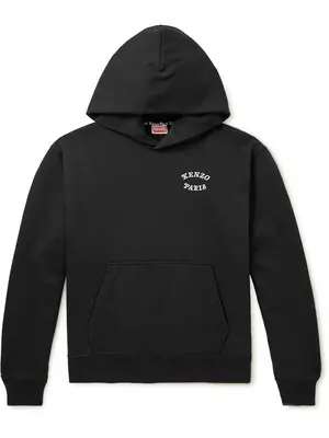 Kenzo Verdy Market Embroidered Hoodie In Black - 60% Off