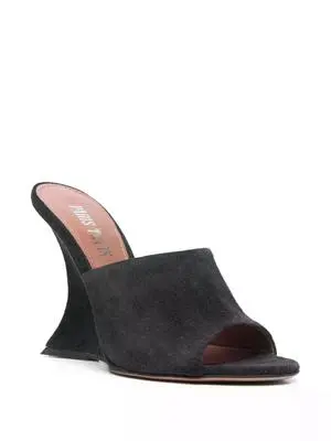 Paris Texas 105mm Suede Sandals - Black