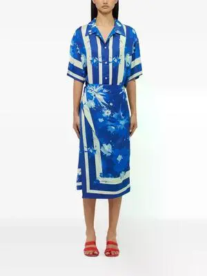 MSGM Printed Midi Skirt