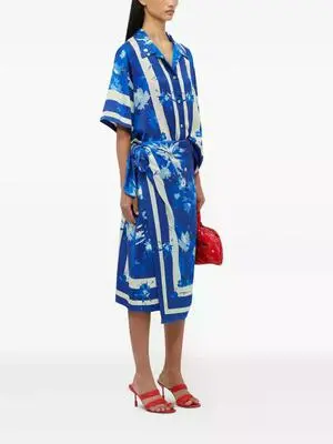 MSGM Printed Midi Skirt