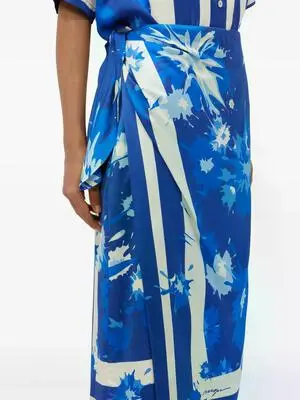 MSGM Printed Midi Skirt