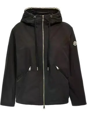 Moncler Cassiopea Drawstring Hooded Coat - Black