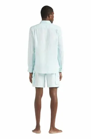 Vilebrequin Natural Dye Linen Shirt - Pacific