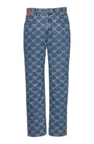 Mcm Lauretos Monogram Denim Jeans