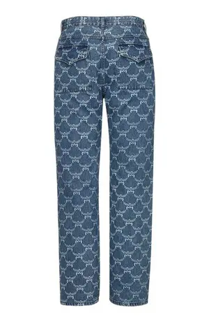 Mcm Lauretos Monogram Denim Jeans