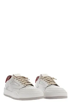 P448 Brixton Low Top Sneaker - White/red