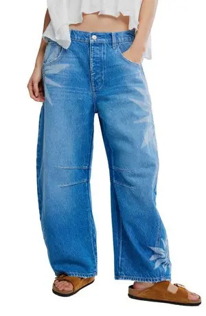 Free People Floral Print Jeans