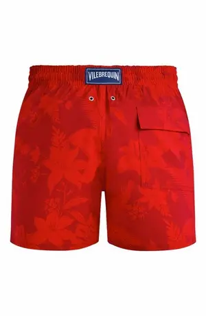 Vilebrequin Flower Power Stretch Swim Shorts - Lipstick