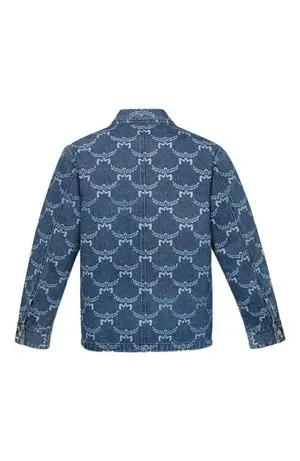 Mcm Lauretos Monogram Denim Jacket