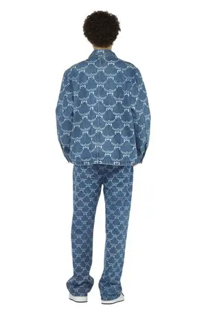 Mcm Lauretos Monogram Denim Jacket