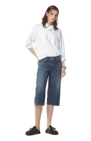 Mcm Essential Laurel Logo Shirt In Organic Cotton - White