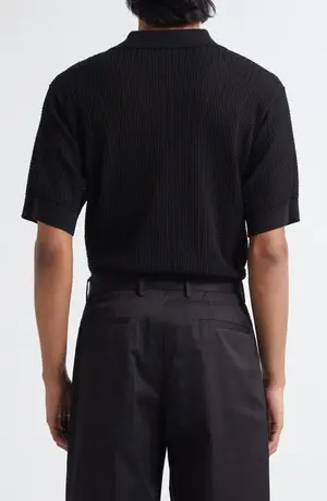 Dolce & Gabbana Ribbed Polo Sweater