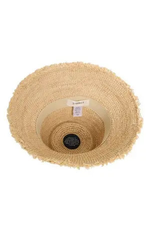 L*Space Paco Embellished Paper Raffia Bucket Hat
