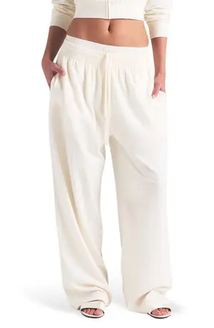 SKIMS Cotton Blend Jersey Wide Leg Pants - Marble