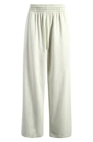 SKIMS Cotton Blend Jersey Wide Leg Pants - Spearmint