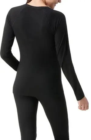 Smartwool Merino Wool Base Layer Top - Black