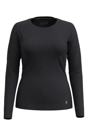 Smartwool Merino Wool Base Layer Top - Black