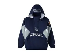 OVO X Nhl Vancouver Canucks Starter Half-zip Hooded Jacket