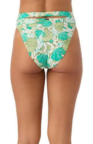 O'Neill Shell Abstract Maxwell High Cut Bikini Bottoms