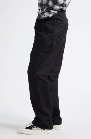 Amiri Ma Quad Jacquard Carpenter Jeans - Black