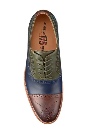 Johnston & Murphy Conard 2.0 175th Wingtip Oxford - Tan/navy/green Oiled