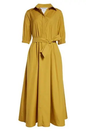 Max Mara Hoyo Cotton Belted Shirt Dress