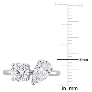 JULIANNA B. 14k 2 Ctw Lab-grown Diamond Two-stone Ring