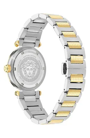 Versace Greek Bracelet Watch - Two Tone/ Green