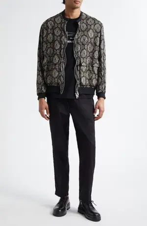 Undercover Print Silk-blend Blouson Jacket