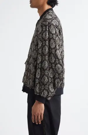 Undercover Print Silk-blend Blouson Jacket
