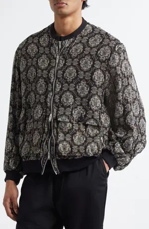 Undercover Print Silk-blend Blouson Jacket