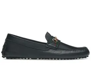 Gucci Leather Horsebit Loafers - Black