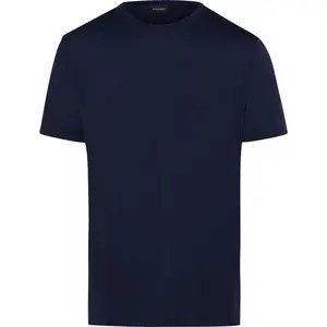 Hanro Night And Day Cotton Crew Neck T-shirt - Black Iris