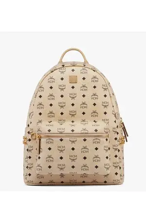 Mcm Stark Side Studs Backpack - Beige