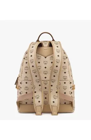 Mcm Stark Side Studs Backpack - Beige
