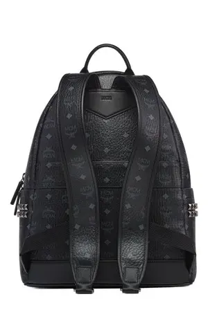 Mcm Medium Stark Side Studs Backpack - Black