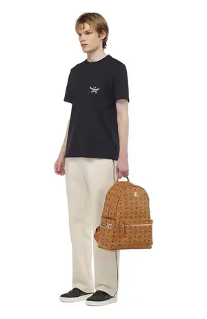 Mcm Medium Stark Side Studs Backpack - Brown