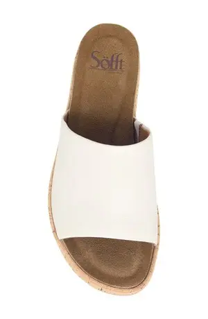 SOFFT Cass Platform Slide Sandal - Off White