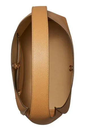 Tory Burch Pebbled Leather Hobo Bag - Tiramisu
