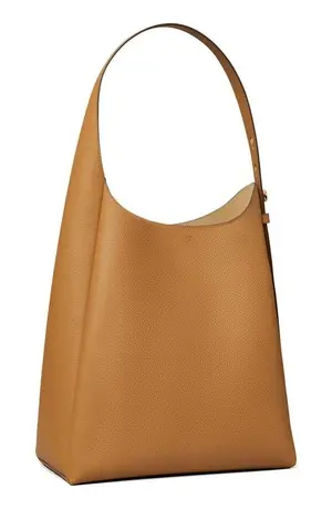 Tory Burch Pebbled Leather Hobo Bag - Tiramisu