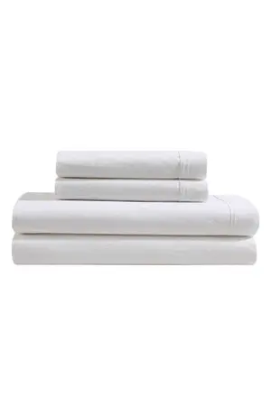 Calvin Klein 200 Thread Count Cotton Percale Sheet Set - White