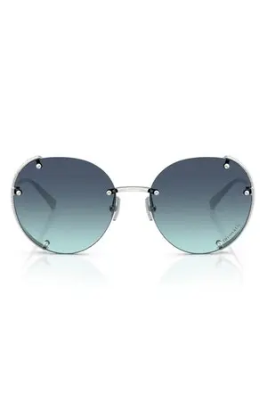 Tiffany & Co. 57mm Gradient Round Sunglasses - Blue Gradient