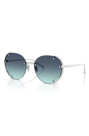 Tiffany & Co. 57mm Gradient Round Sunglasses - Blue Gradient