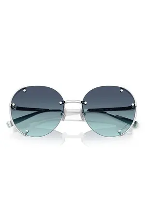 Tiffany & Co. 57mm Gradient Round Sunglasses - Blue Gradient