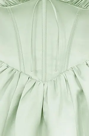 House Of Cb Emmeliette Satin Mini Dress - Pistachio