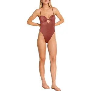 VITAMIN A® Mabel Metallic Underwire One-piece Swimsuit - Pnk