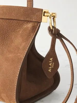 Alaïa Click Medium Nubuck Shoulder Bag