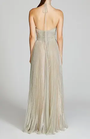 Halston Marisol Metallic Gown
