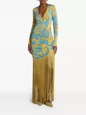 Etro Fringed Jacquard Dress
