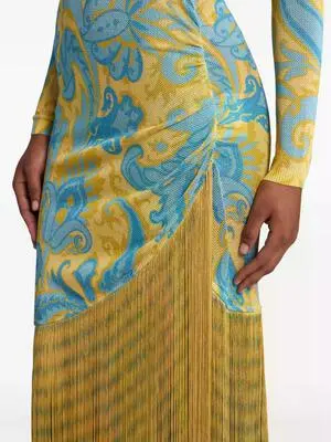 Etro Fringed Jacquard Dress